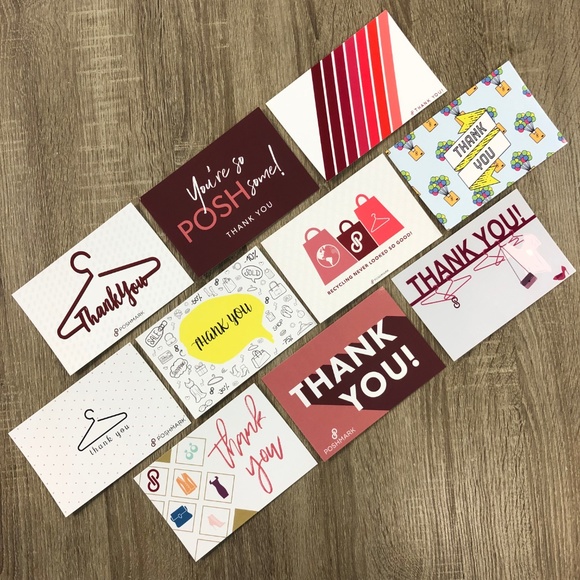 Poshmark | Other | 0 Assorted Poshmark Thank You Cards | Poshmark